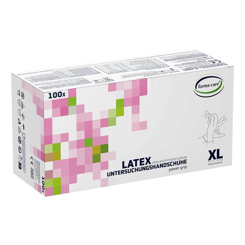 Forma Care Latex power grip Handschuhe Größe XL 100 St - Meine OnlineApo