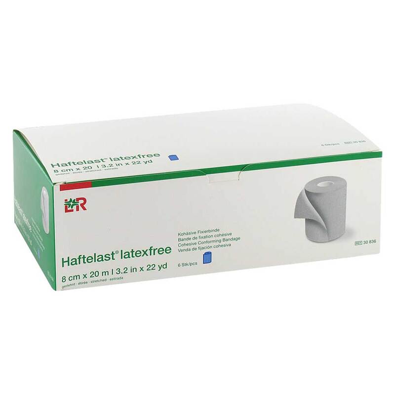 Haftelast Fixierbinde kohäs.latexfrei 8 cm x 20 m blau 6 St - Meine ...