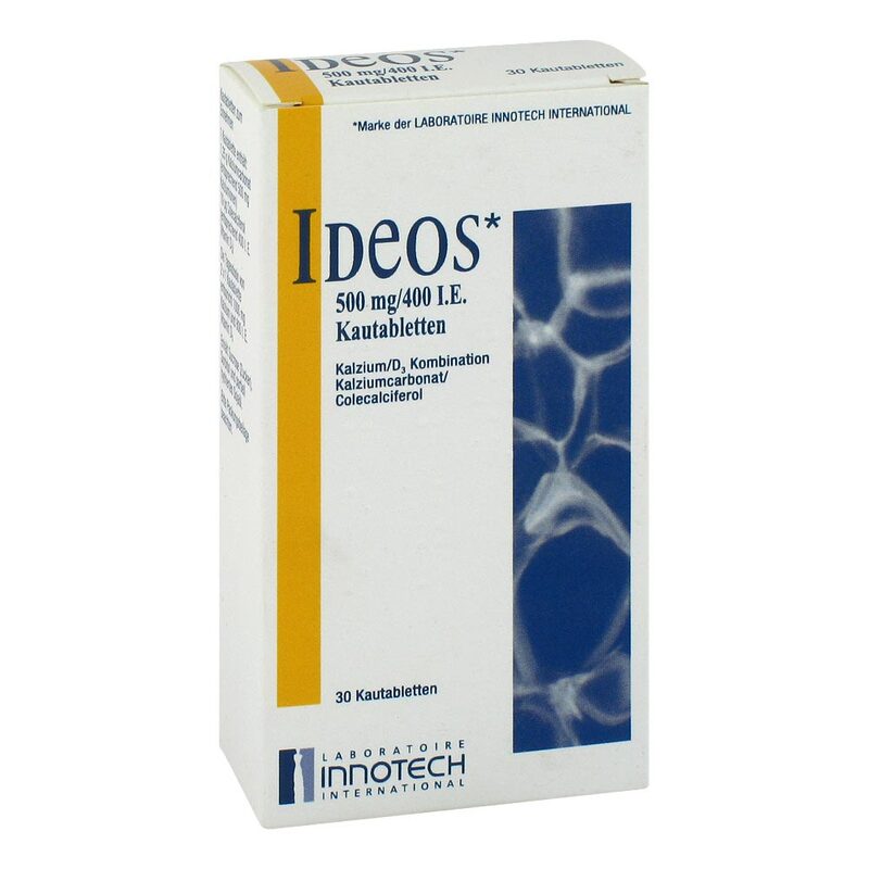 Ideos 500 mg / 400 I.E. Kautabletten 30 St - Meine OnlineApo